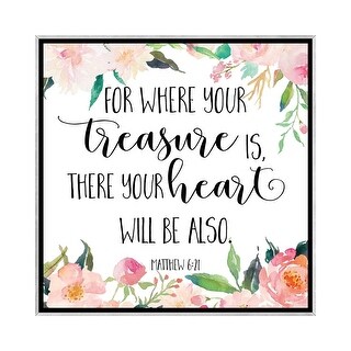 iCanvas "For Where Your Treasure Is, There You Heart Will Be Also ...