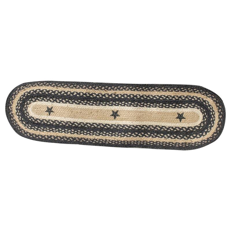Primitive Pewter Star Braided Runner - 3'6