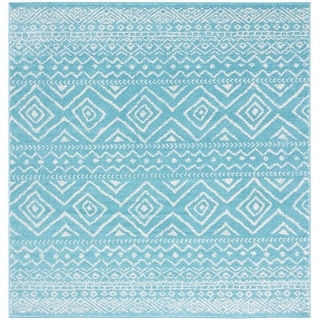SAFAVIEH Tulum Shima Moroccan Boho Distressed Rug - 6'7" Square - Bed ...
