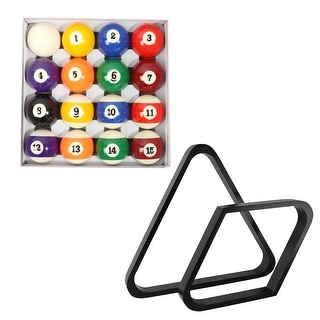 GSE™ 2-1/4"" Regulation Size Billiard/Pool Balls and 8-Ball Triangle ...