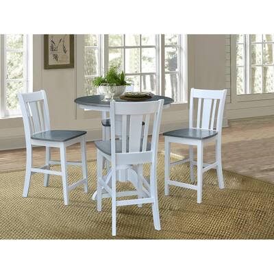 36" Counter Height Table with 4 Counter Height Stools - 5 Piece Set ...