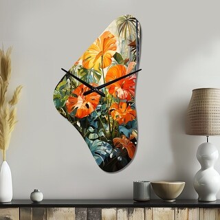Orange Green Tropical Foliage IV - Abstract Botanicals Large Wall ...