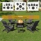 Kullavik 7-piece Adirondack Chair and Smokeless Fire Pit Table Set ...