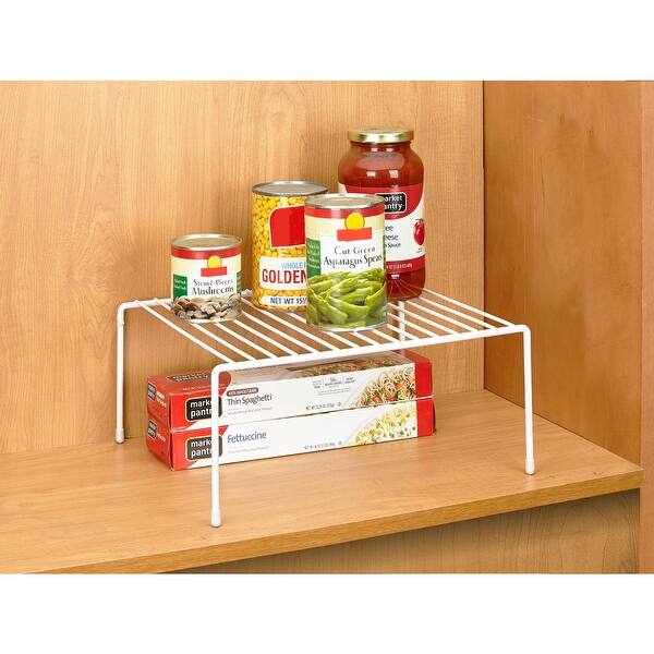 Kitchen Details Medium White Iron Kitchen Shelf Organizer - 12.20" x 10 ...