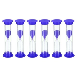 1 Minute Sand Timer, 6Pcs Small Sandy Clock, Count Down Sand Glass Blue ...