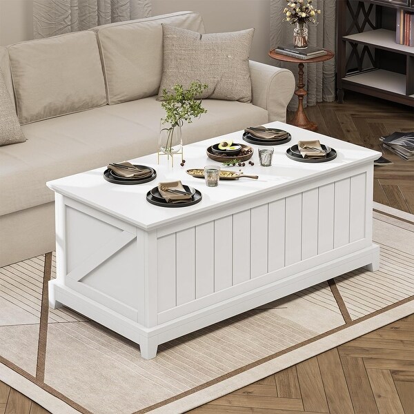 Coffee table with large storage store