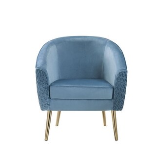 Modern High-End Luxury Style Pleated Design Velvet Accent Chair with ...