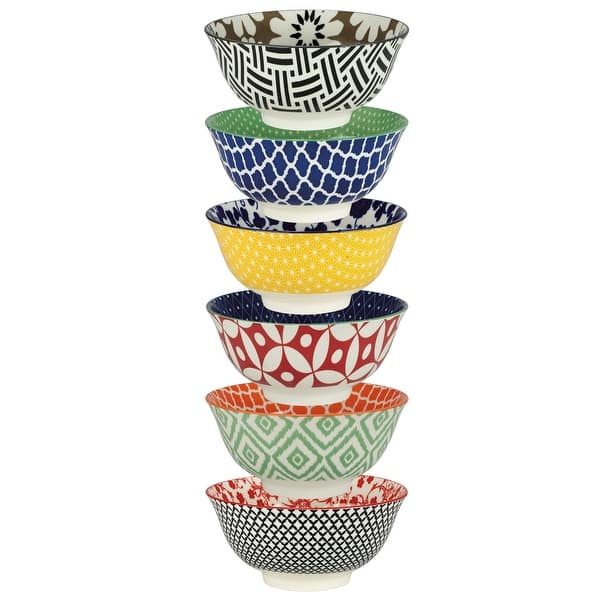 Certified International Soho Individual Porcelain Bowls (Set of 6 ...
