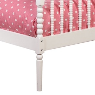 Wooden Twin Bed with Bobbin Style Slatted Headboard and Footboard ...