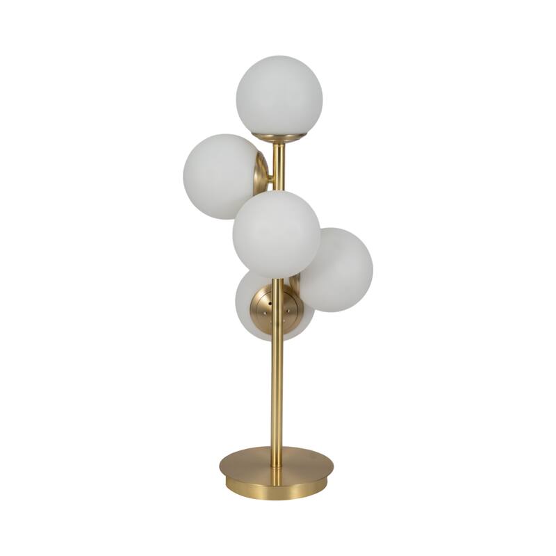 Sagebrook Home Modern Glam Glass 26" Frosted Globe Table Lamp, Gold ...