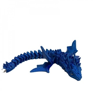 3D Printed Sparkly Blue Double Wing Dragon Figurine - Bed Bath & Beyond ...