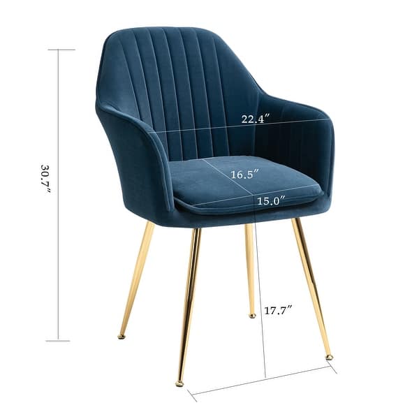AVAWING Accent Arm Chairs Set of 2 Upholstered Velvet Dining Chairs ...