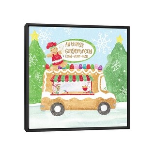 iCanvas "Food Cart Christmas I - Gingerbread" by Tara Reed Framed - Bed ...