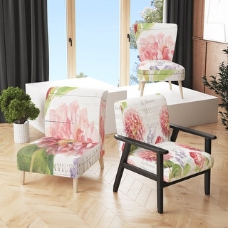 Designart "Maison Des Fleurs II" Upholstered Farmhouse Accent Chair ...