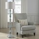 KAWOTI 61.25'' Rustic Distressed Light Blue Floor Lamp with Beige Linen ...