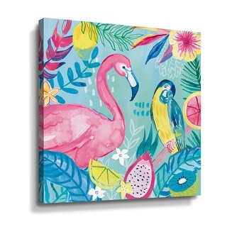 Fruity Flamingos IV Gallery Wrapped Canvas by Farida Zaman - Bed Bath ...