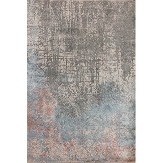 Contemporary Multicolor Abstract Area Rug Handmade Wool Carpet - 5'7" X ...