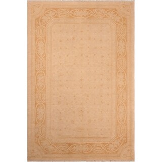 Contemporary Sun faded Tuyet Tan/Rust Hand knotted Rug - 6'4 x 9'2 - 6 ...
