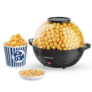 Costway 6QT Stirring Popcorn Machine Popcorn Popper Maker w/Nonstick ...