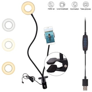 6" Portable Selfie LED Ring Light with Flexible Desk Clip - Bed Bath ...