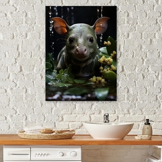 Designart "Tapirs Tropical Bathtub I" Bathroom Wall Art - Bed Bath ...