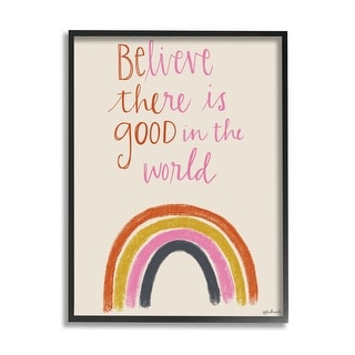 Stupell Be The Good Rainbow Phrase Playful Script Typography Framed ...