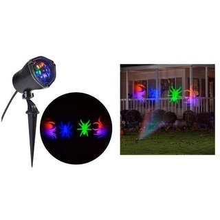 Halloween LED Lightshow Projection: Whirl-A-Motion Spiders (OGPB) - Bed ...