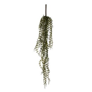 28" Green Artificial Mini String of Coins Hanging Succulent Bush 2/Bag ...