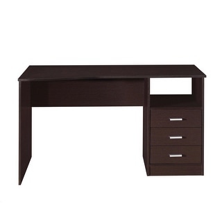 Classic dark wood computer desk with multiple drawers - Bed Bath ...