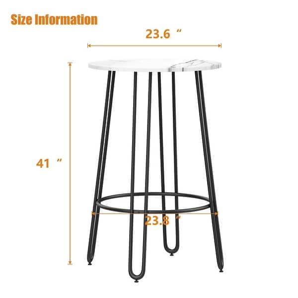 Bar Table Pub Table Bar Height Table Tall Bistro Round Bar Dining Table ...