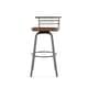 Amisco Brisk Swivel Counter Stool with Distressed Wood Seat - Bed Bath ...