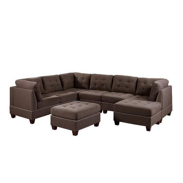 L Shape Sectional Modular 6PC Set Living Room Furniture - Bed Bath ...
