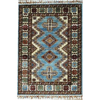 Handmade Kazak Wool Rug (Afghanistan) - 3'5 x 4'10 - Bed Bath & Beyond ...