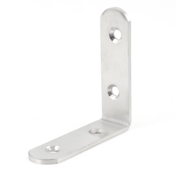 L Shape Metal Corner Brace Right Angle Mount Bracket - Silver Tone ...