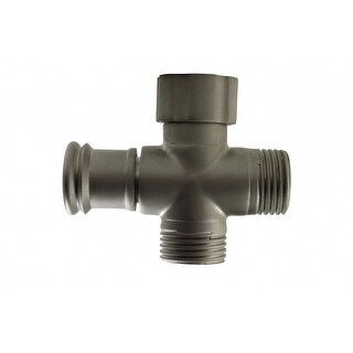 Brass Shower Arm Diverter Satin Nickel Valve Push / Pull Renovators ...