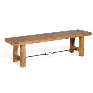Jake Dining Bench, Light Brown Mahogany, Turnbuckle Accent, 64 Inch ...