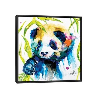 iCanvas "Bamboo Anda Panda" by Art by Leslie Franklin Framed Canvas ...