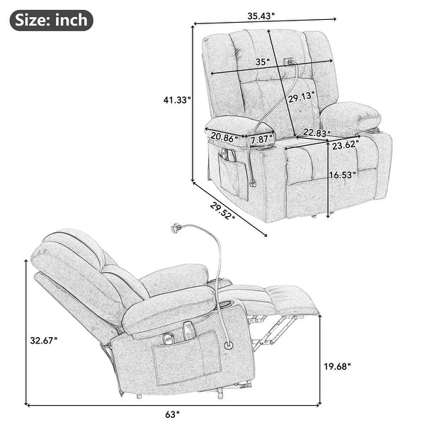 Power Lift Recliner Chair Electric Recliner for Elderly Recliner Chair ...