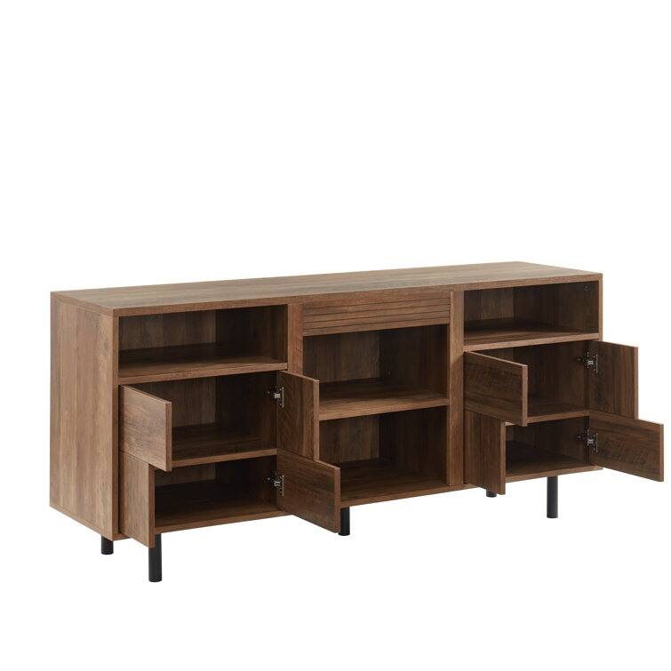 60'' Wood Media Console TV Stand Classic Entertainment Center ...