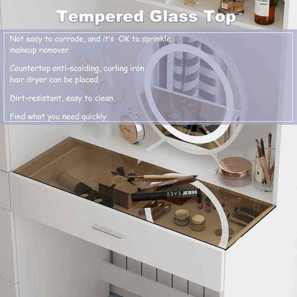 Armoires Storage Solution Convertible Wardrobe Organizer Mirror Vanity ...