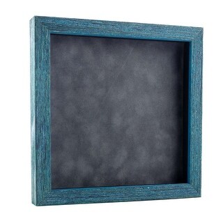 20x20 Shadow Box Frame Blue Wood | 1" Usable Display Depth | Includes a ...