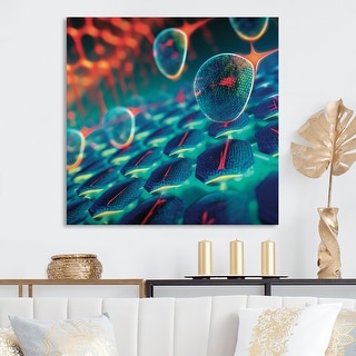 Designart "Infinity Matrix In Retro Turquoise" Fractals Canvas Prints ...