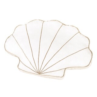 16" x 23" Shell Shaped Embroidered Throw Pillow - Bed Bath & Beyond ...