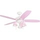 Taylor & Olive Calendula 48-inch White/ Pink LED Ceiling Fan - Bed Bath ...