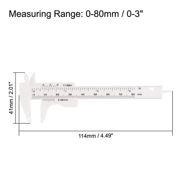 Vernier Caliper Metric Mini Double Scale Plastic Ruler Measuring Tool ...
