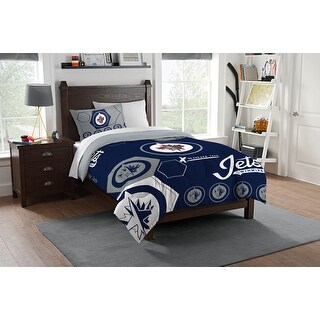 NHL 862 Winnipeg Jets Hexagon Twin Comforter Set - Bed Bath & Beyond ...