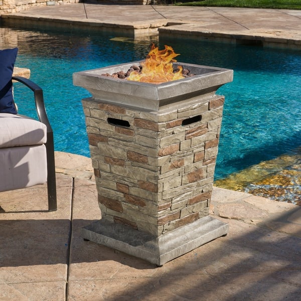 Laguna Outdoor 40,000 BTU Lightweight Concrete Fire Column by ...