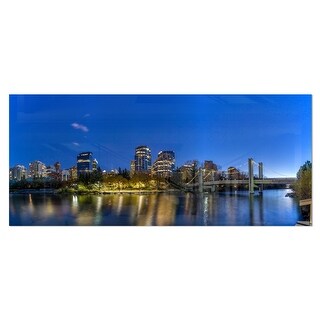 Designart 'Calgary Skyline' Cityscape Photography Metal Wall Art - Bed ...
