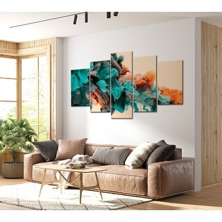 Abstract Canvas Wall Art - Fury Of Colors - 5 Pieces - Bed Bath ...