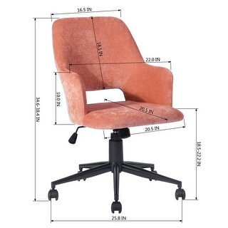 Velvet Upholstery Ergonomic Swivel Office Chair Tilt Desk Chair - Bed ...